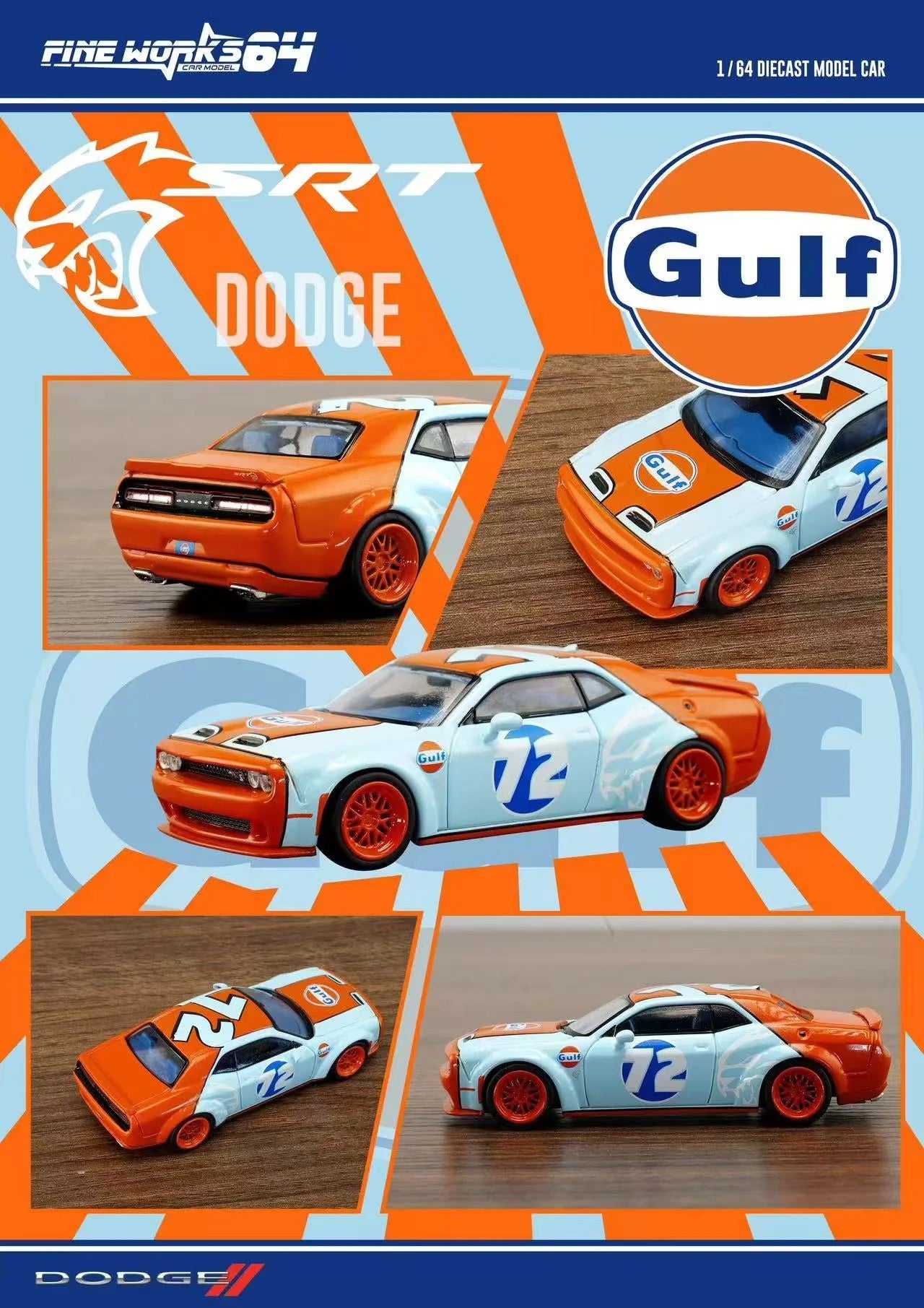 Limited Edition Dodge Challenger SRT Hellcat "Gulf" – American Stanced
